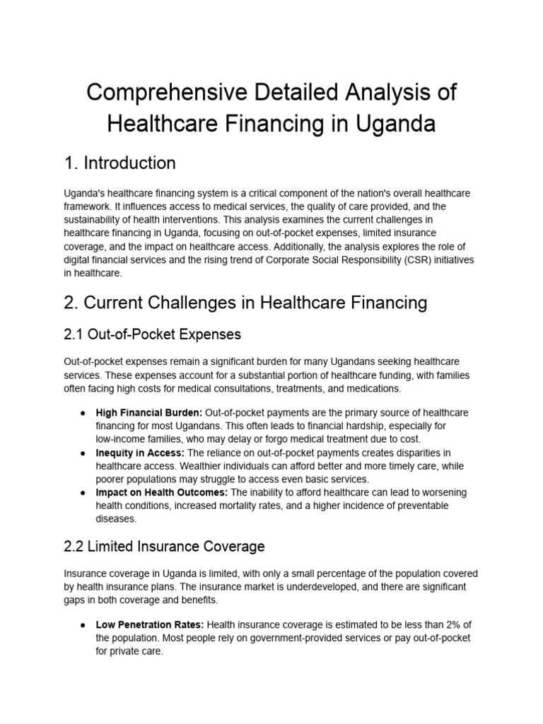 Healthcare Financing Challenges in Uganda | PDF | Universal Health Care ...