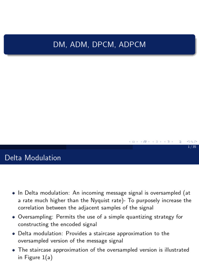 DM Adm DPCM Adpcm-1 | PDF | Sampling (Signal Processing ...