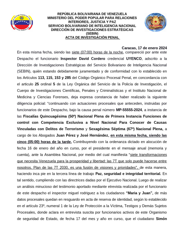 Acta Corregida | PDF | Venezuela