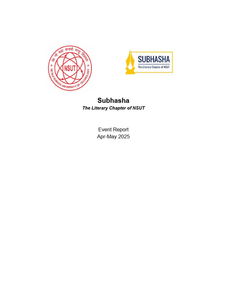 Subhasha Work Report (AprTOMay) | PDF | Mystery Fiction | Crime Fiction
