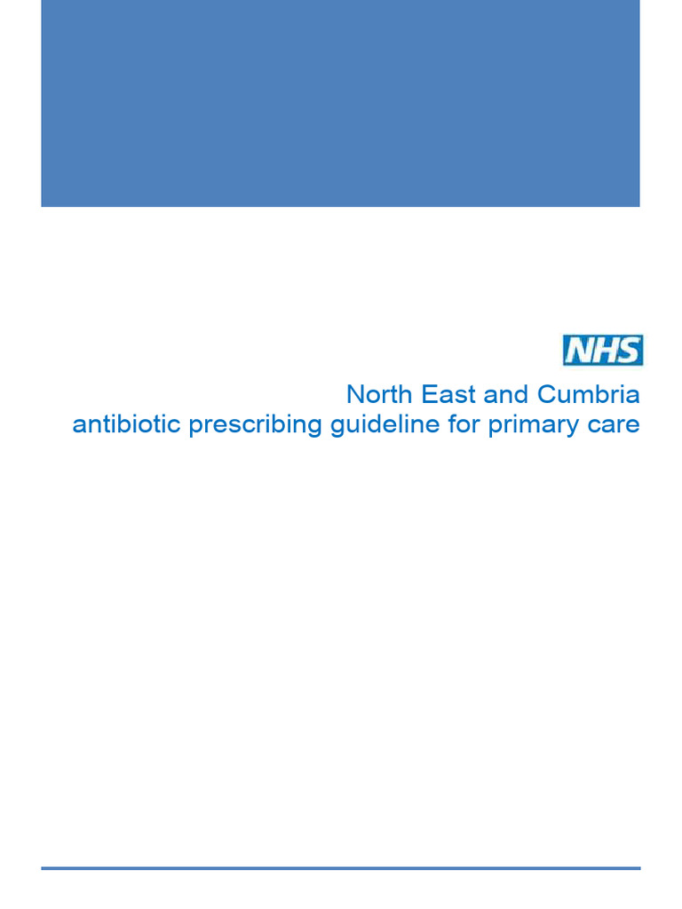 North East Cumbria Antibiotic Prescribing Guideline For Primary Care v1 ...