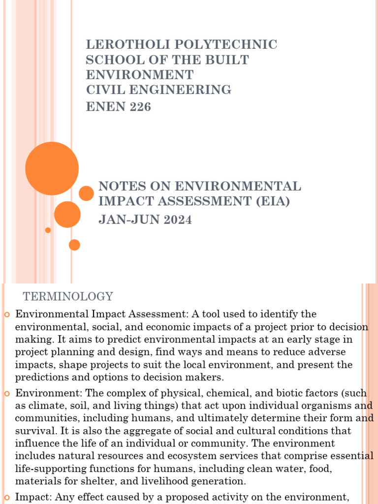 Environmental Impact Assessment Overview | PDF | Environmental Impact ...
