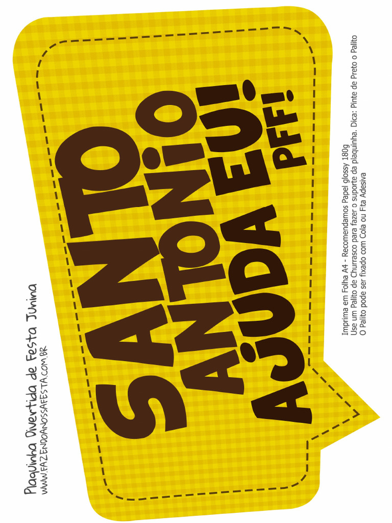 Plaquinha FESTA JUNINA | PDF