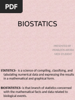 Biostatistics Lecture Notes | PDF | Sampling (Statistics) | Mean