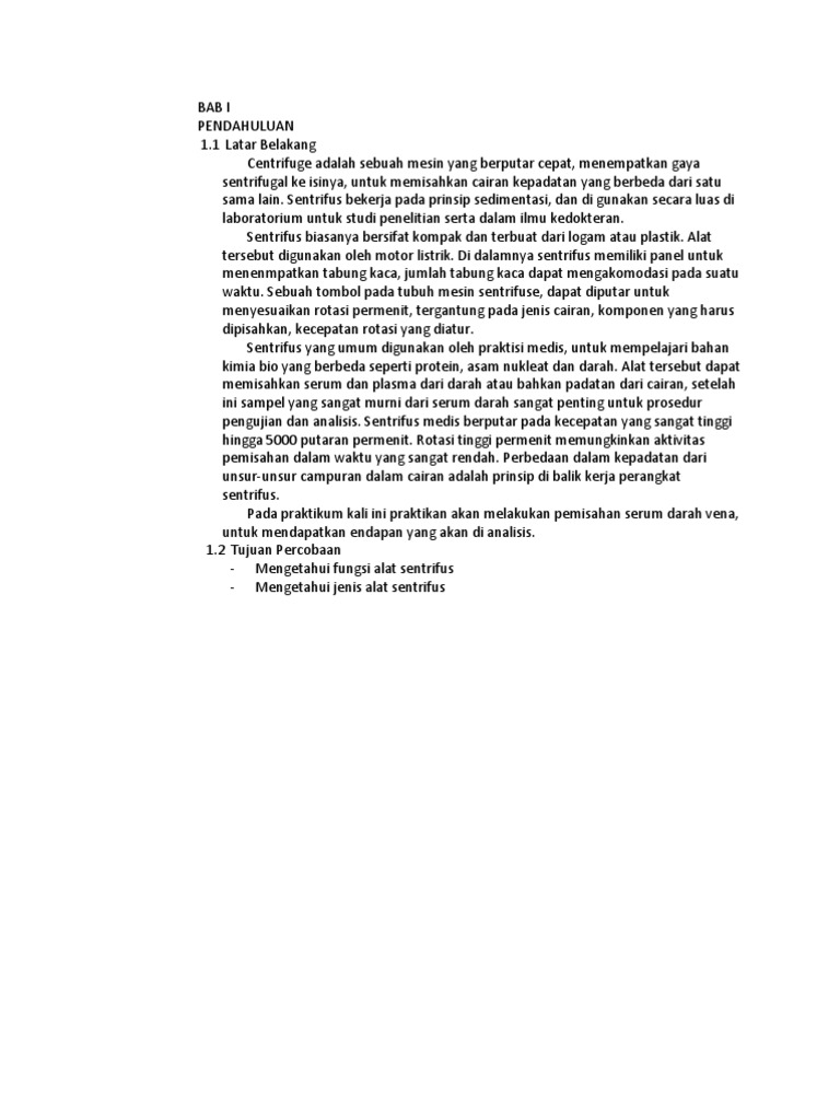 Panduan Sentrifugasi Medis | PDF