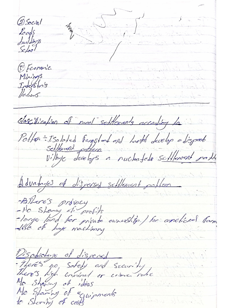 Grade 12 Geography Settlement | PDF