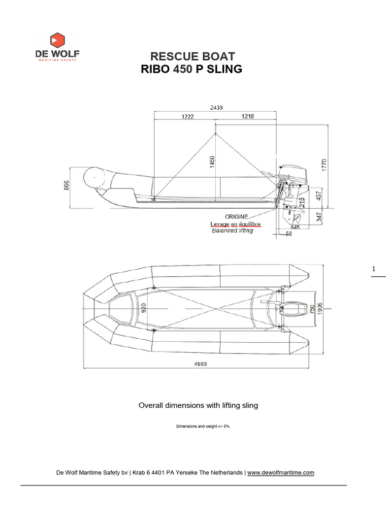 Ribo 450 Rescue Boat Specifications | PDF | Flashlight | Watercraft