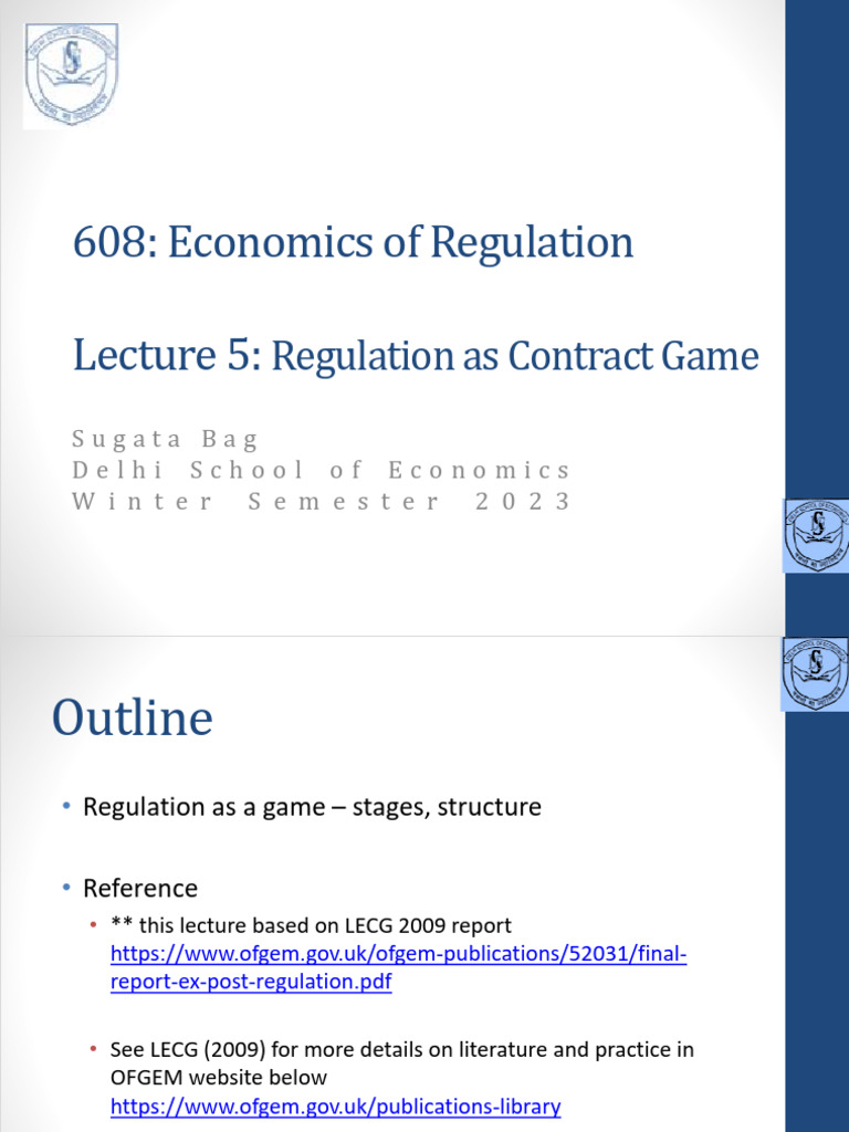 Lec 5 - Aspects of Regulation As A Contract Game | PDF | Monopoly ...