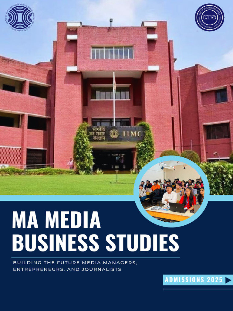 MA Media Business Studies IIMC Admission Brochure | PDF | Entrepreneurship | Leadership