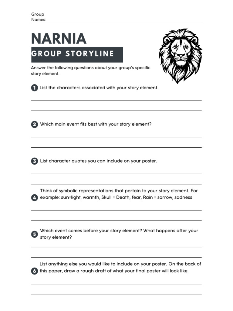 Narnia Story Element Poster Guide | PDF