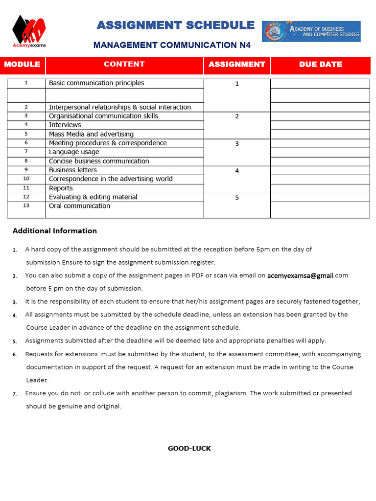 Management Communication N4 | PDF