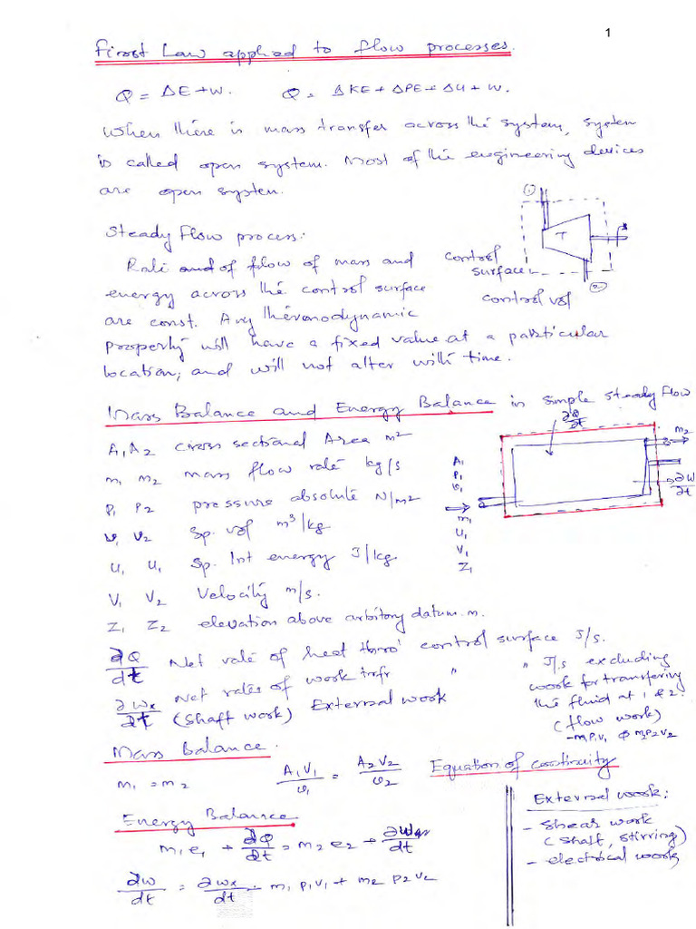 Steady Flow Energy Equation | PDF