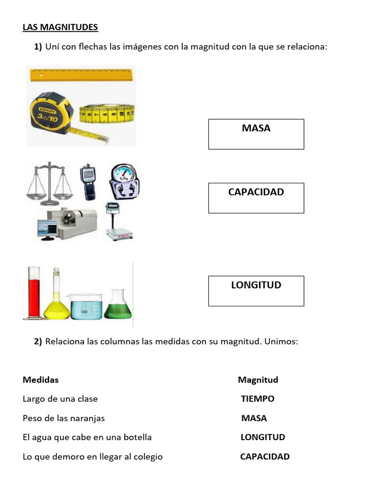 Las Magnitudes Simela para Paula 2023 | PDF | Longitud | Metrología
