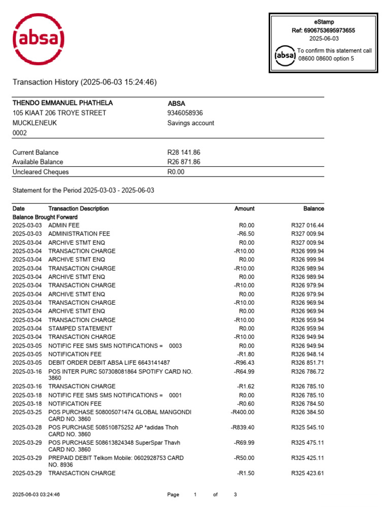 Archive Statement Inquiry Overview | PDF | Debit Card | Point Of Sale