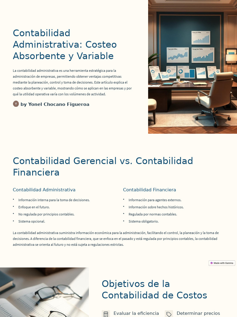 Contabilidad Administrativa Costeo Absorbente y Variable | PDF | Contabilidad | Contabilidad de ...