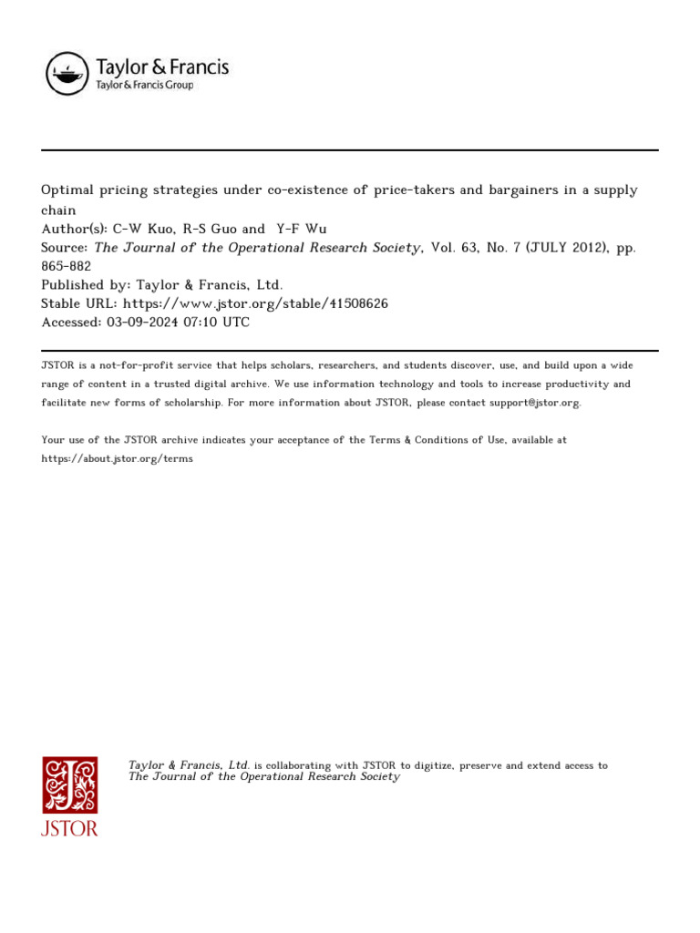 Optimal Pricing Strategies Under Co-Existence of Price-Takers and ...