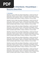 Chimoio: Geografia e História Resumida | PDF | Urbanização | Moçambique