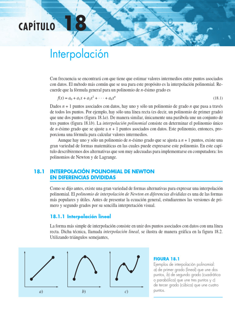 Interpolación Lineal en Datos | PDF | Ecuaciones | Linealidad