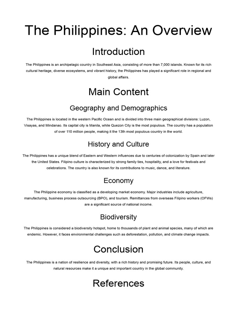 Philippines Research Paper | PDF