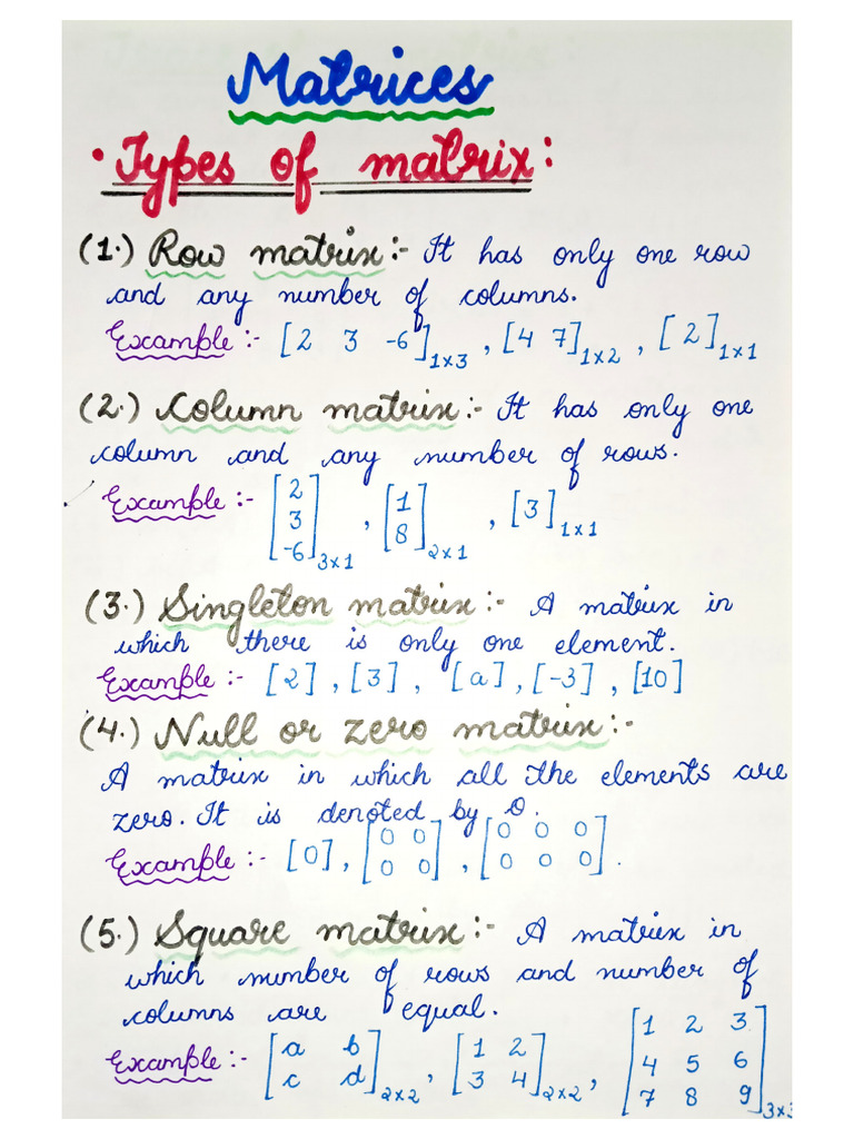 Matrices | PDF