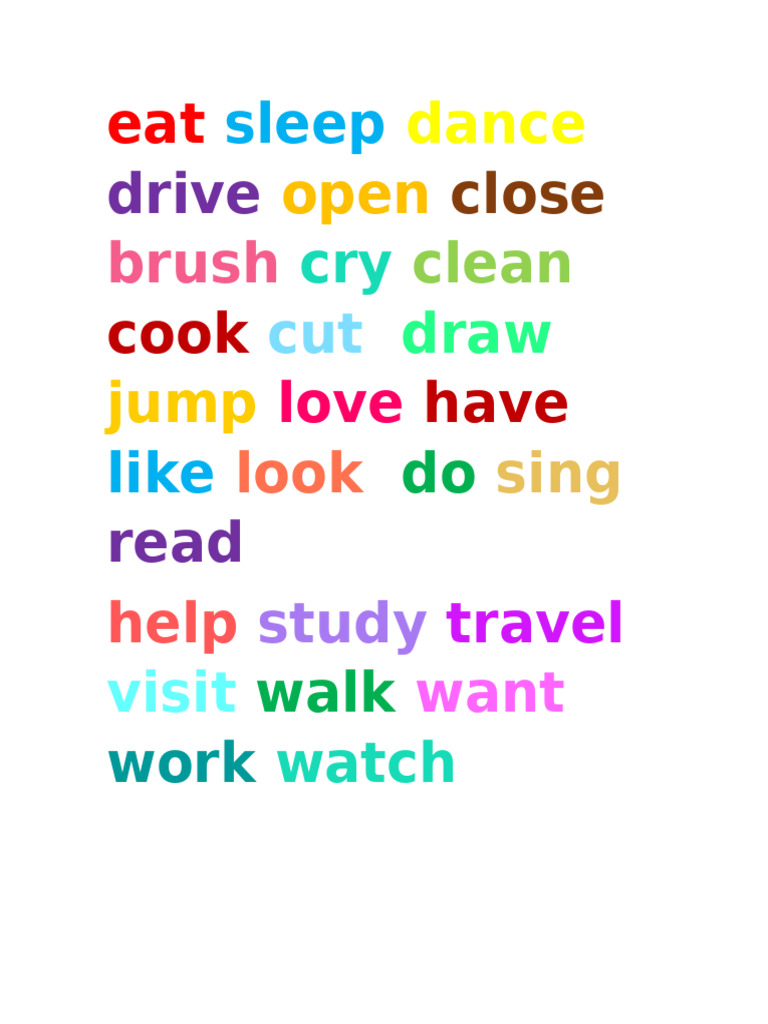 Class Todos Los Verbos Basicos | PDF