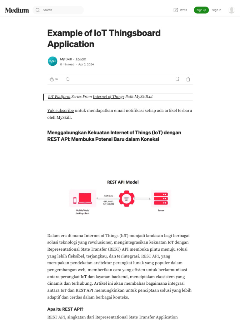 Example of IoT Thingsboard Application | PDF