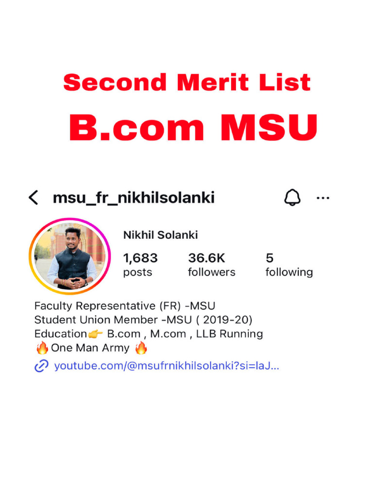 Second Merit List | PDF