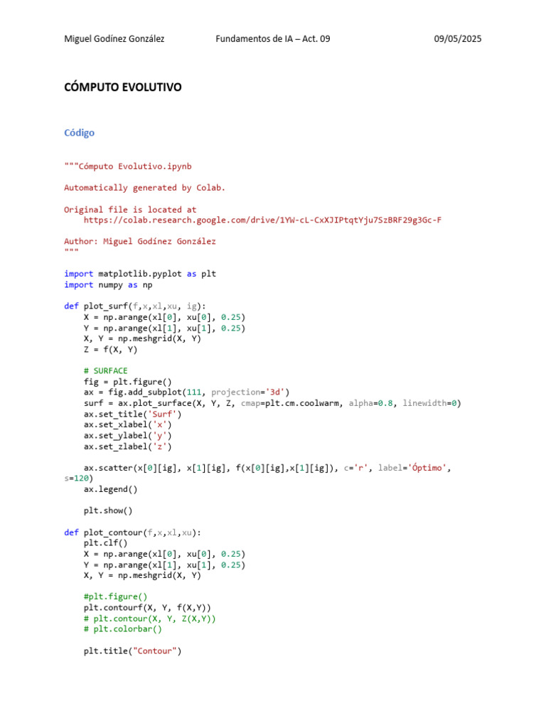 Act09 CómputoEvolutivo MGG | PDF