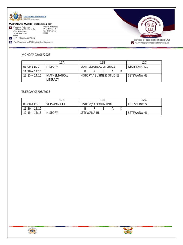 Gauteng Department of Education Gauteng Lefapha La Thuto | PDF