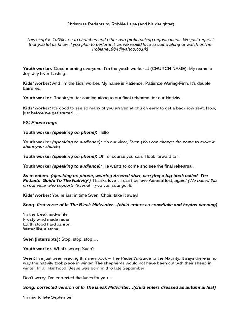 Nativity Script for Church Performances | PDF | Biblical Magi