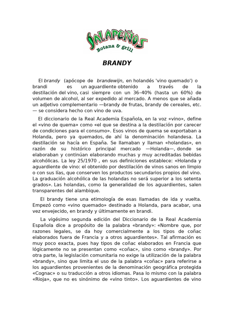 Brandy | PDF | brandy | Whisky