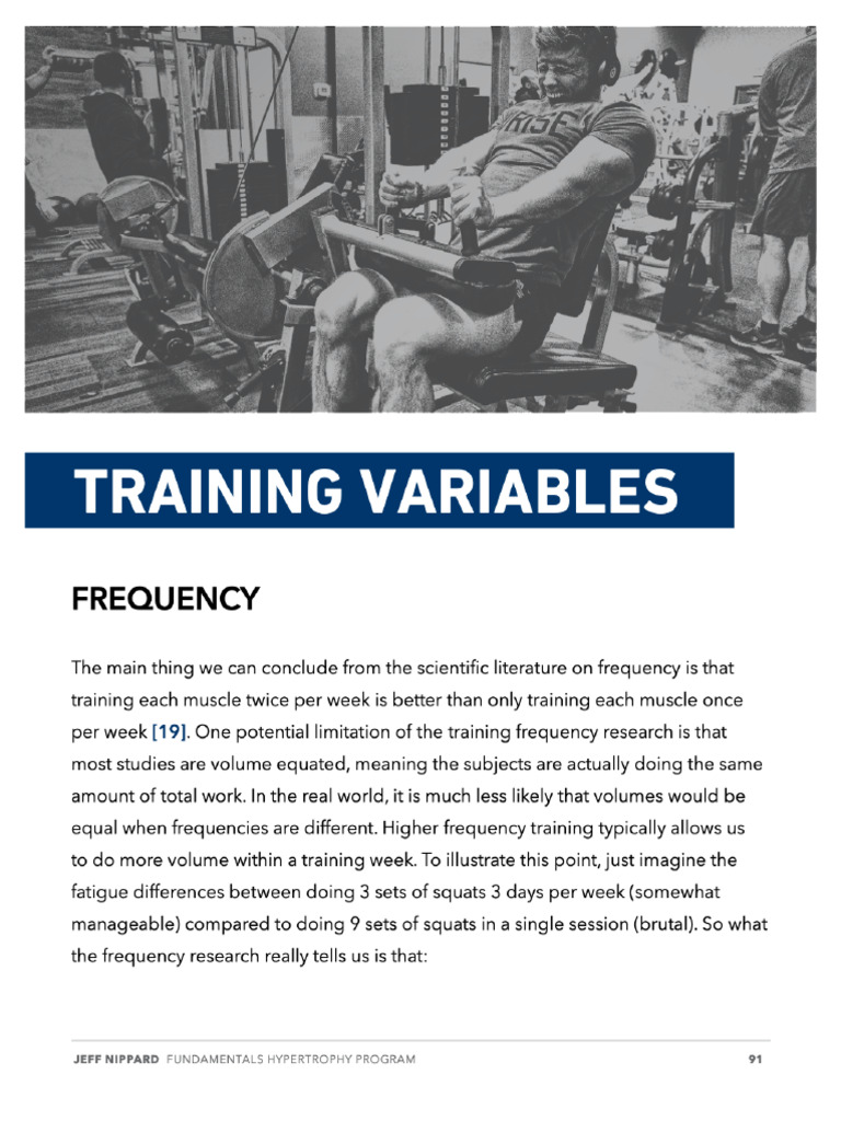 Jeff Nippard Hypertrophy Fundamentals Program (091 104) | PDF