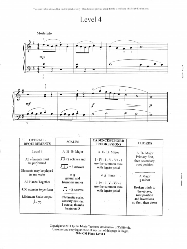 Sight Reading Level 4 | PDF