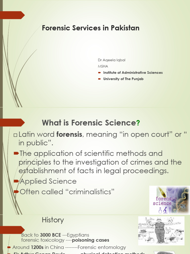 Forensic Services in Pakistan | PDF | Forensic Science | Law ...