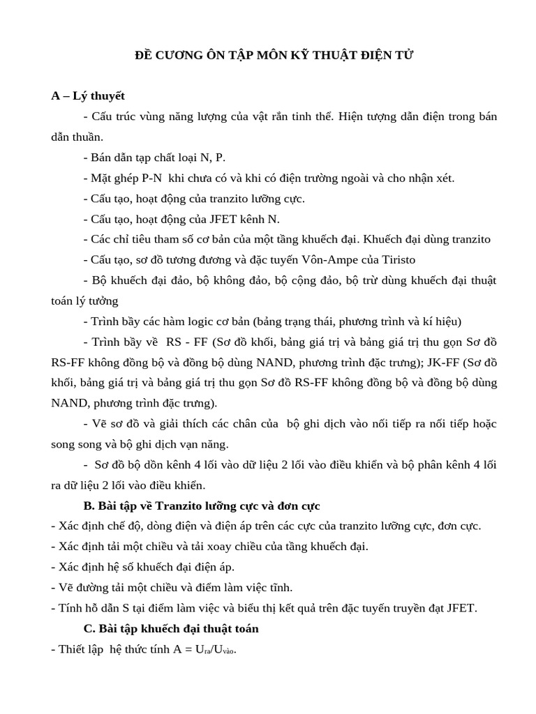 De Cuong KTĐT | PDF