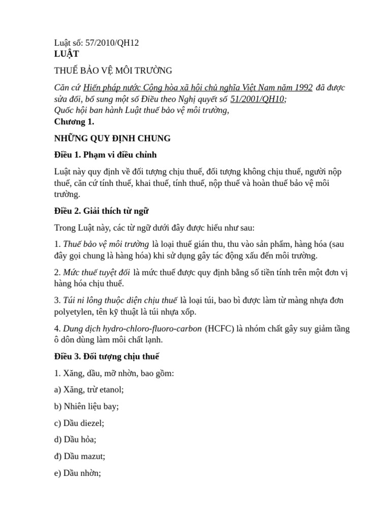 Luật Bảo Vệ Mtrg | PDF