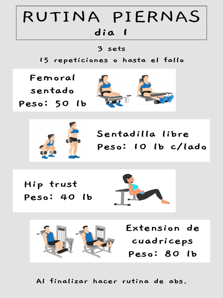 Rutina Dia 1 | PDF
