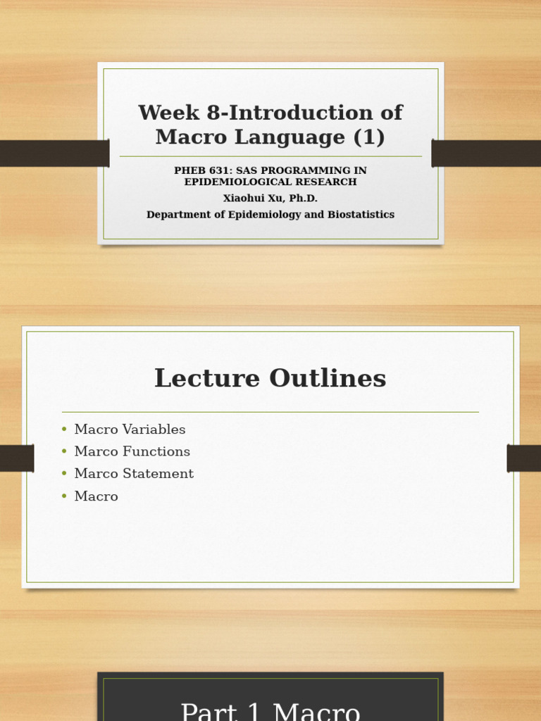 Week 10- Introduction Fo Marco | PDF | Variable (Computer Science) | Macro (Computer Science)