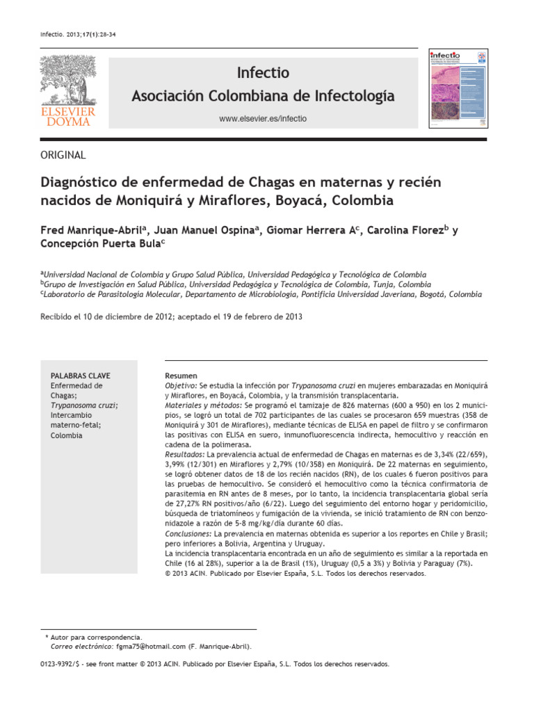 Chagas Infectio | PDF | Reacción en cadena de la polimerasa | Ciencias ...