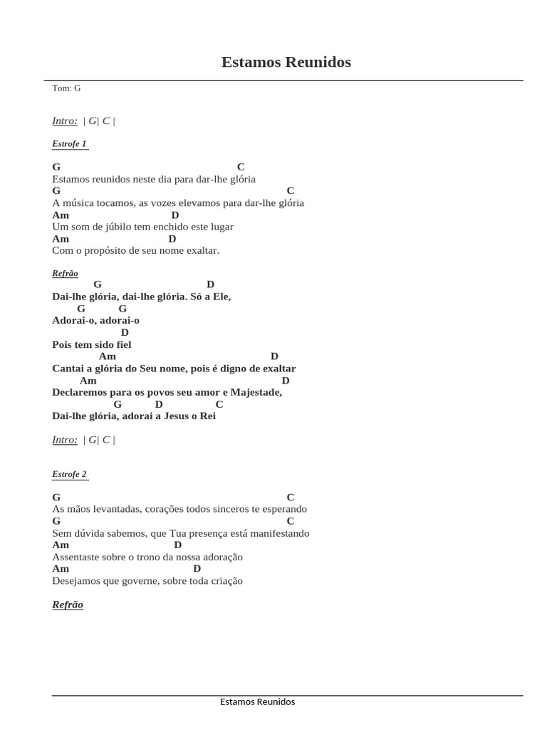 Estamos Reunidos | PDF