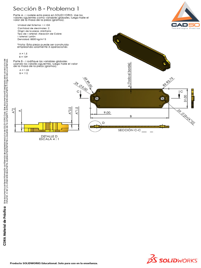 CSWA Practice Section B Problem 1 Student | PDF | Rieles