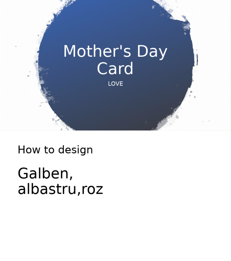 Lesson Presentation Mother's Day Card | PDF