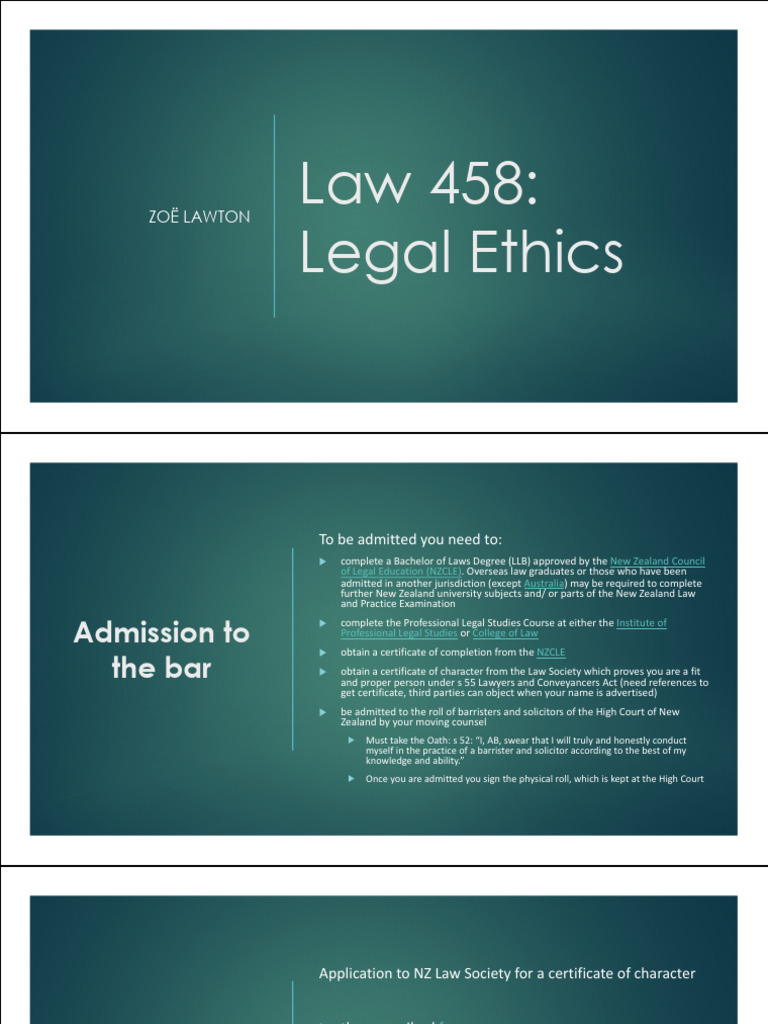 New Zealand Bar Admission Process Guide | PDF | Solicitor | Barrister