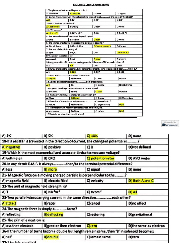2nd Year Physics Important Data | PDF