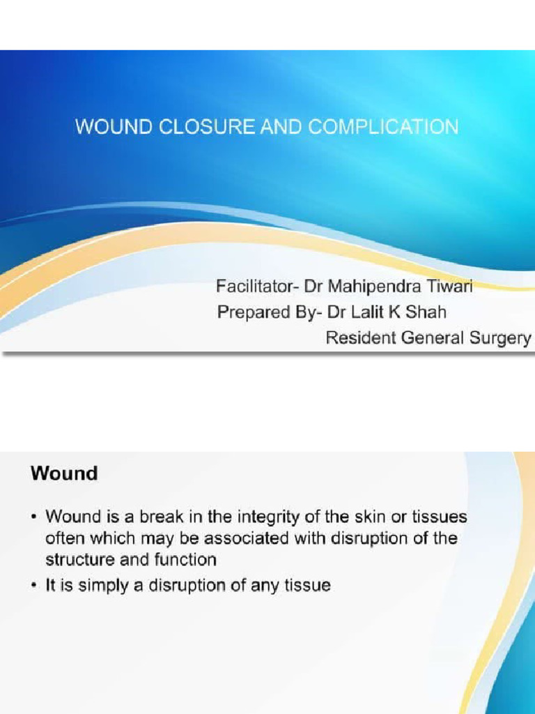 Wound Closure and Complication | PDF