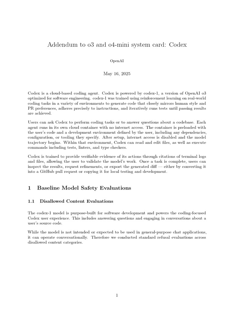 ChatGPT Codex - System - Card | PDF | Malware | Computer File