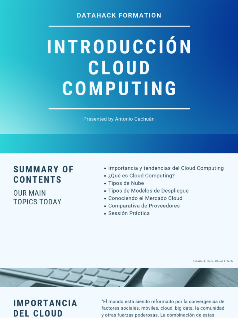 02 Introduccion Cloud Computing | PDF | Computación en la nube | Arquitectura Computacional ...