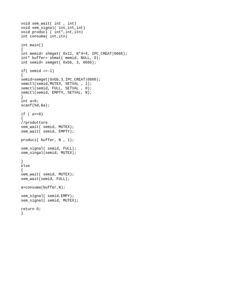 Void Sem_wait( Int , Int) | PDF