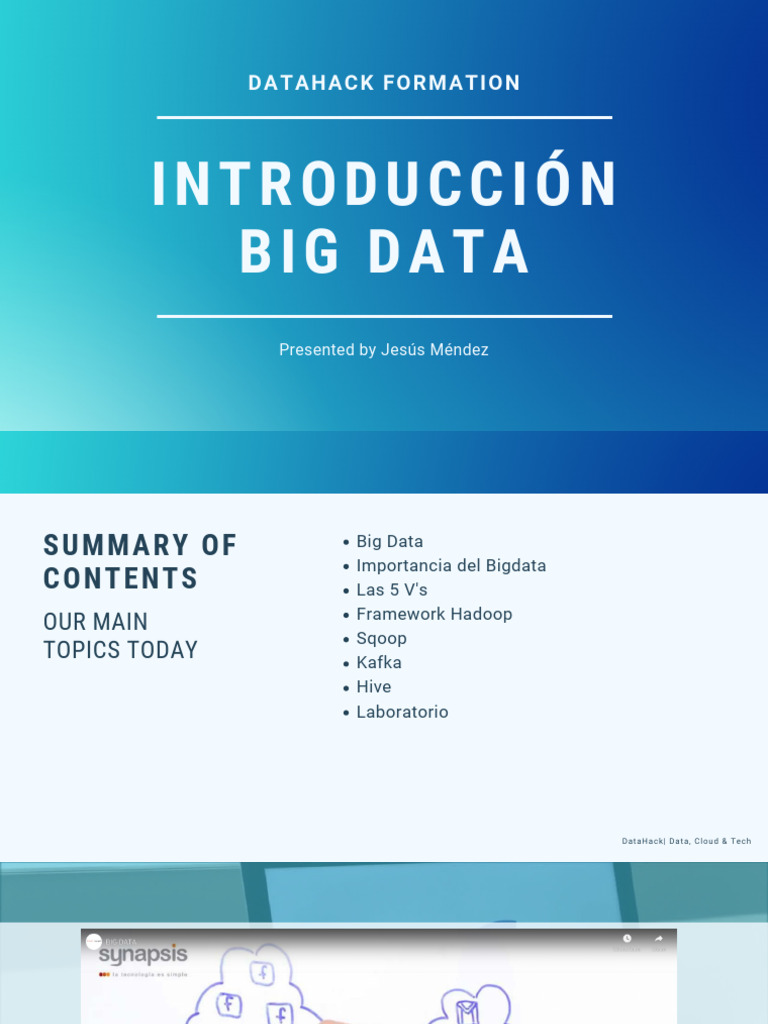 Introduccion Big Data2 | PDF | Apache Hadoop | Grupo de computadoras