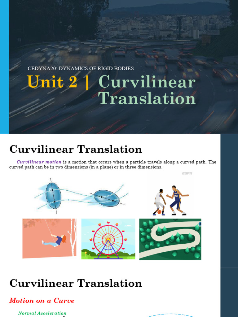 L02. Curvilinear Translation | PDF | Force | Acceleration